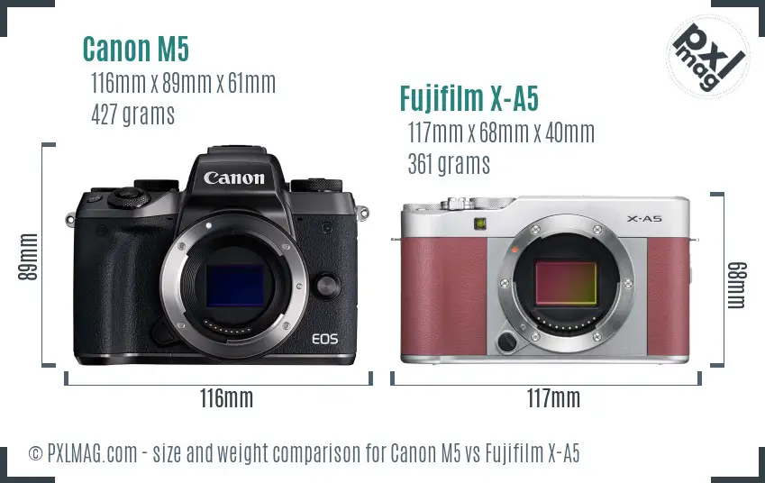 Canon M5 vs Fujifilm X-A5 Detailed Comparison - PXLMAG.com